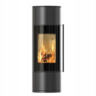 Kratki Kaminofen aus Stahl KRATKI Ambler fi 150 7 kW Stahlofen Modern BImSchV Stufe 2 Flamme Verte 7 Energieklasse A+ mit T&uuml;rfeder