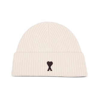 Ami Wei&szlig;e Wollm&uuml;tze Stilvolles Accessoire - - Accessories - Herren - Wei&szlig; - ONE SIZE