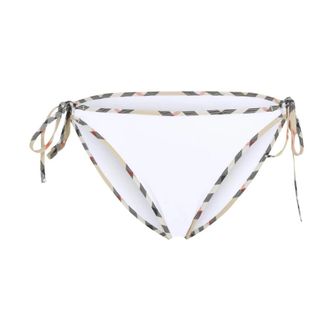 Burberry Check Trim Bikinihose - - Swimwear - Damen - Wei&szlig; - S