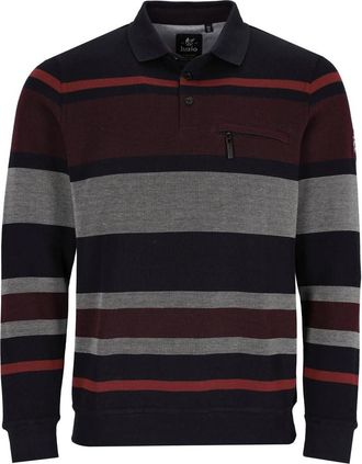 Hajo Sweatshirt in Zweitonringel Allover - Stay Fresh-Qualit&auml;t