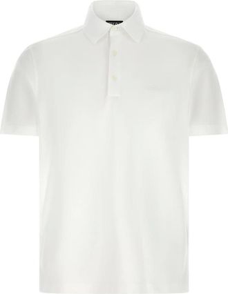Ermenegildo Zegna Homme, Tops, Blanc, Taille: 3XL Polo en Piqu&eacute; de Coton
