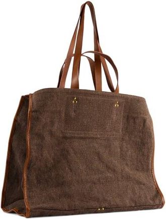 Jerome Dreyfuss Sac cabas L&eacute;on L en toile de laine