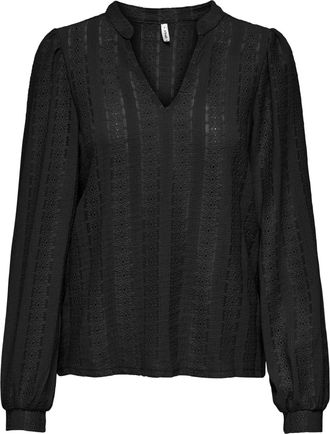 Only Onlmelanie L/S Split Top JRS