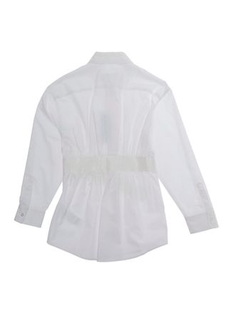 Maison Margiela Girls Shirt With Pointed Collar, White Cotton