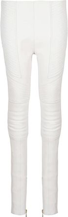 Balmain Femme, Pantalons, Blanc, Taille: 36 FR Pantalon en cuir slim