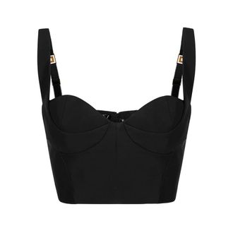 Elisabetta Franchi Top en tissu technique - Femme - Tops - Noir - Taille: 40 FR