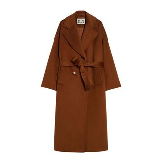 Pennyblack Femme, Manteaux, Brun, Taille: 38 FR Manteau crois&eacute; en laine