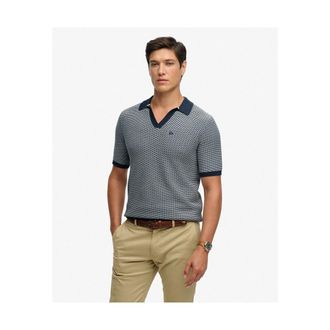 Superdry Polo &agrave; col Johnny tricot&eacute;