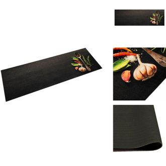 vidaXL K&uuml;chenteppich Waschbar Gew&uuml;rze 60x180 cm Samt - K&uuml;chenl&auml;ufer - Samt - pvc - Anti-Rutsch - Waschecht