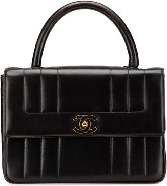 Chanel Crossbody Bags - Lambskin Mademoiselle Kelly Top Handle Bag - Gr. unisize - in Schwarz - für Damen