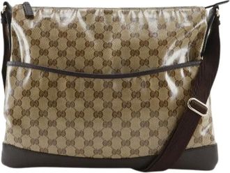 Gucci Sac bandouli&egrave;re Pre-owned en PVC GG Crystal - Femme - Pre-owned - Brun - Taille: ONE Size