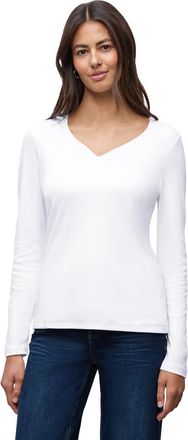 Street One Shirt mit Herzausschnitt White 46