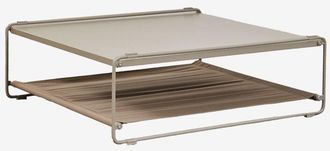 Sklum Sklum - Amaro Stahl Garten-Beistelltisch in einen Pouf umwandelbar Braun Tapioca - Braun Mokka