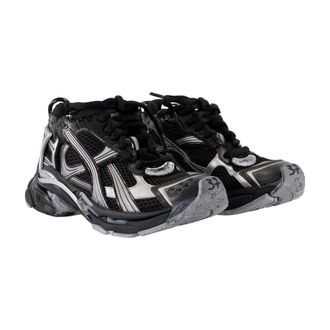 Balenciaga Womens Chunky Mesh-And-Synthetic Runner Sneaker Black