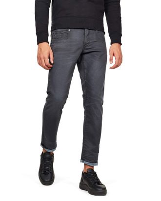 G-Star RAW Herren Radar Zip Straight Tapered Jeans, Grau (dry waxed pebble grey D14483-7607-A947), 26W / 32L