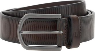 Boggi Milano Homme, Accessoires, Brun, Taille: 85 CM Carved Leather Belt