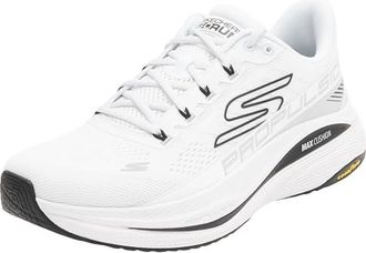 Skechers Homme Max Cushioning Propulsion Basket, White and Black Textile/Synthetic, 41 EU
