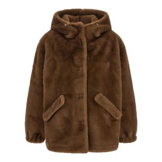 Lou Andr&eacute;a Eco-Pelz Kapuzenjacke - - Jackets - Damen - Braun - S