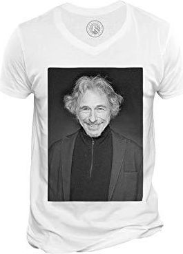 Fabulous T-Shirt Homme Col V Coton Bio Pierre Richard Noir & Blanc Acteur Cinema Francais