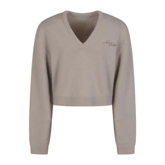 Acne Studios Femme, Pulls, Gris, Taille: 40 FR Pull en laine &agrave; col en V