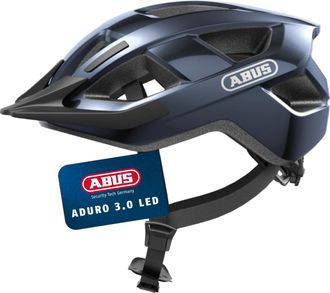 ABUS Fahrradhelm Aduro 3.0 LED - Sportiver City-Helm in stilvollem Design f&uuml;r allt&auml;gliche und sportliche Touren - mit R&uuml;cklicht - f&uuml;r Damen und Herren - Gr