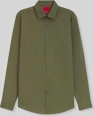 HUGO BOSS Slim Fit Businesshemd aus reiner Baumwolle Modell KENNO