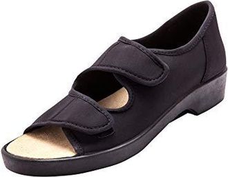 Pediconfort Sandales Extra Larges Maille Extensible - Femme - Taille : 38 - Couleur : Noir