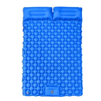 Generico Doppelte Schlafmatte, aufblasbare Schlafmatte mit Kissen, tragbare Rucksack-Ausr&uuml;stung, unverzichtbares Campingzelt f&uuml;r den Au&szlig;enbereich, Wandern, Tre
