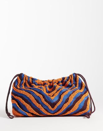 Asos Pochette orn&eacute;e de perles &agrave; imprim&eacute; animal - Multicolore