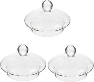 Cabilock 3 St&uuml;ck Teiliges Glas Teekannendeckel Auslaufsicherer Ersatzdeckel f&uuml;r Teekanne Hitzebest&auml;ndig Luftdicht mit Praktischem Griff Passend als Ersatz f&uuml;r 