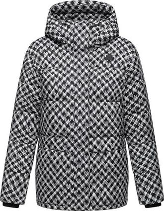 Ragwear Veste dhiver pour femmes, veste matelass&eacute;e chaude, imperm&eacute;able et coupe-vent avec motif &agrave; carreaux tendance et capuche Wikesh Print YOUMODO XS-6XL, No