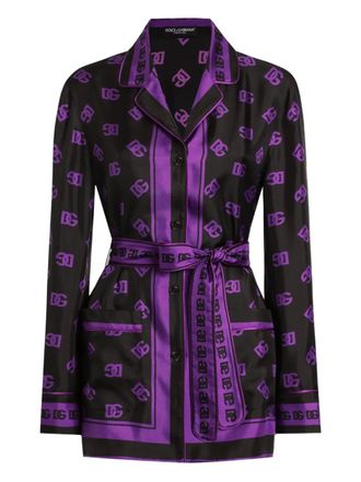 Dolce & Gabbana t-shirt DNA à logo DG imprimé - Noir