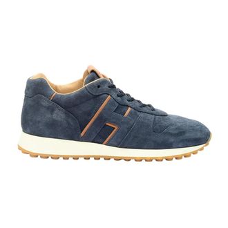 Hogan Homme, Chaussures, Bleu, Taille: 41 EU Baskets basses en daim bleu marine