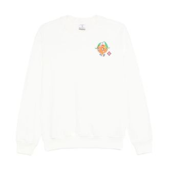 Casablanca Verspieltes Sweatshirt mit Grafik-Rundhalsausschnitt - - Sweatshirts & Hoodies - Damen - Wei&szlig; - M