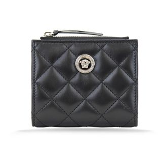 Versace Gepolsterte Leder-Damenbrieftasche - - Accessories - Damen - Schwarzk - ONE SIZE