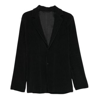 Issey Miyake Pliss&egrave; Jacke - - Jackets - Herren - Schwarzk - L