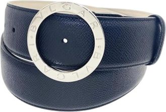 Bulgari Ceinture Vintage Cuir Pr&eacute;-appr&eacute;ci&eacute;e - Homme - Pre-owned - Bleu - Taille: ONE Size
