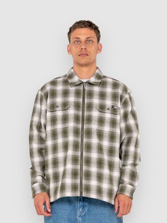 Rusty Zeal Zip Thru Over Hemd army green