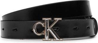 Calvin Klein G&uuml;rtel Calvin Klein Round Ck 2Color Buckle Smooth 25 LV04F7132G Schwarz