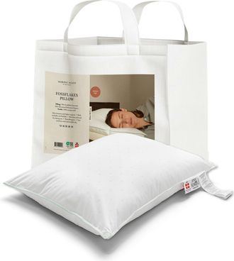 Fossflakes Nordic Sleep Bed Kissen für Seitenschläfer | Großes Kissen mit kuscheliger Füllung | Nackenstützkissen zur Linderung von Nackenverspannungen | Hypoall