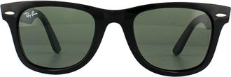Ray-Ban Lunettes De Soleil Wayfarer Facilit&eacute; RB4340 601 Noir Vert G-15
