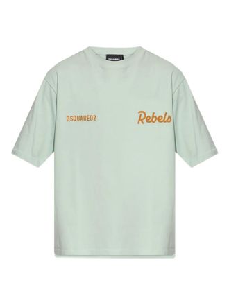 Dsquared2 T-Shirt mit grafischer Stickerei - Gr&uuml;n