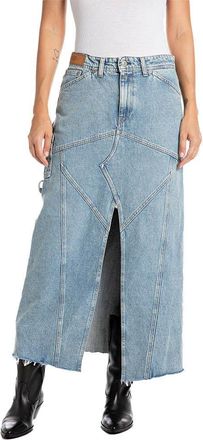 Replay Damen Jeansrock aus Denim, Blau (Medium Blue 009), 27W