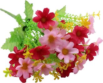 Generic 6 B&uuml;ndel von 6 K&uuml;nstliche Blumen, K&uuml;nstliche Balkonpflanzen Innen, k&uuml;nstliche Blumen Wie Echt Kunstblumen Plastik Blumen Dekoration, Faux Kunststoff b