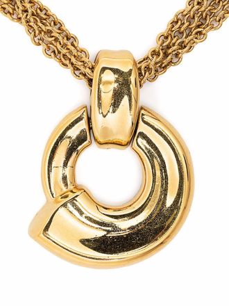 Monet Jewelry collier &agrave; pendentif oversize (ann&eacute;es 1990) - Or