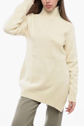 Jil Sander Rollkragenpullover mit asymmetrischem Saum Jil Sander