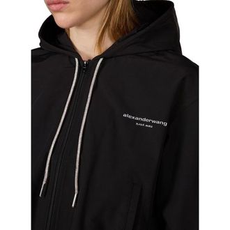 Alexander Wang Veste &agrave; capuche en coton m&eacute;lang&eacute;