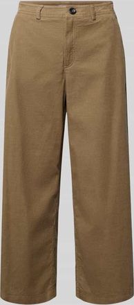 More & More Wide Leg Hose mit Strukturmuster