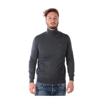 Emporio Armani Kuscheliger Strickpullover mit Rollkragen - - Knitwear - Herren - Grau - S
