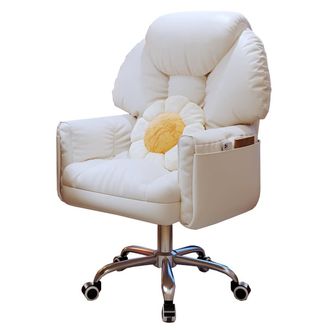 Generic B&uuml;rostuhl hoher R&uuml;ckenlehne,ergonomischer Computer Gaming,Drehstuhl Rollen,drehbarer Kosmetikstuhl h&ouml;henverstellbarer Schreibtisch Erwachsene(Beige,A)